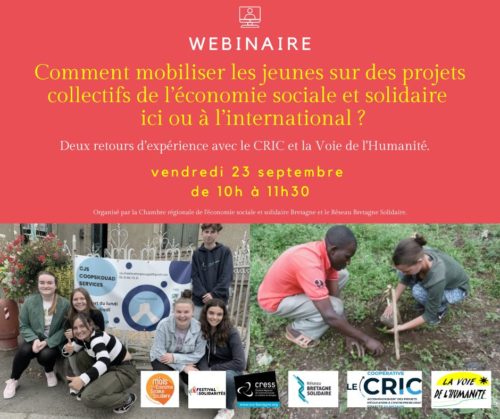 Webinaire : Comment mobiliser les jeunes sur des projets collectifs de l'économie sociale et ...