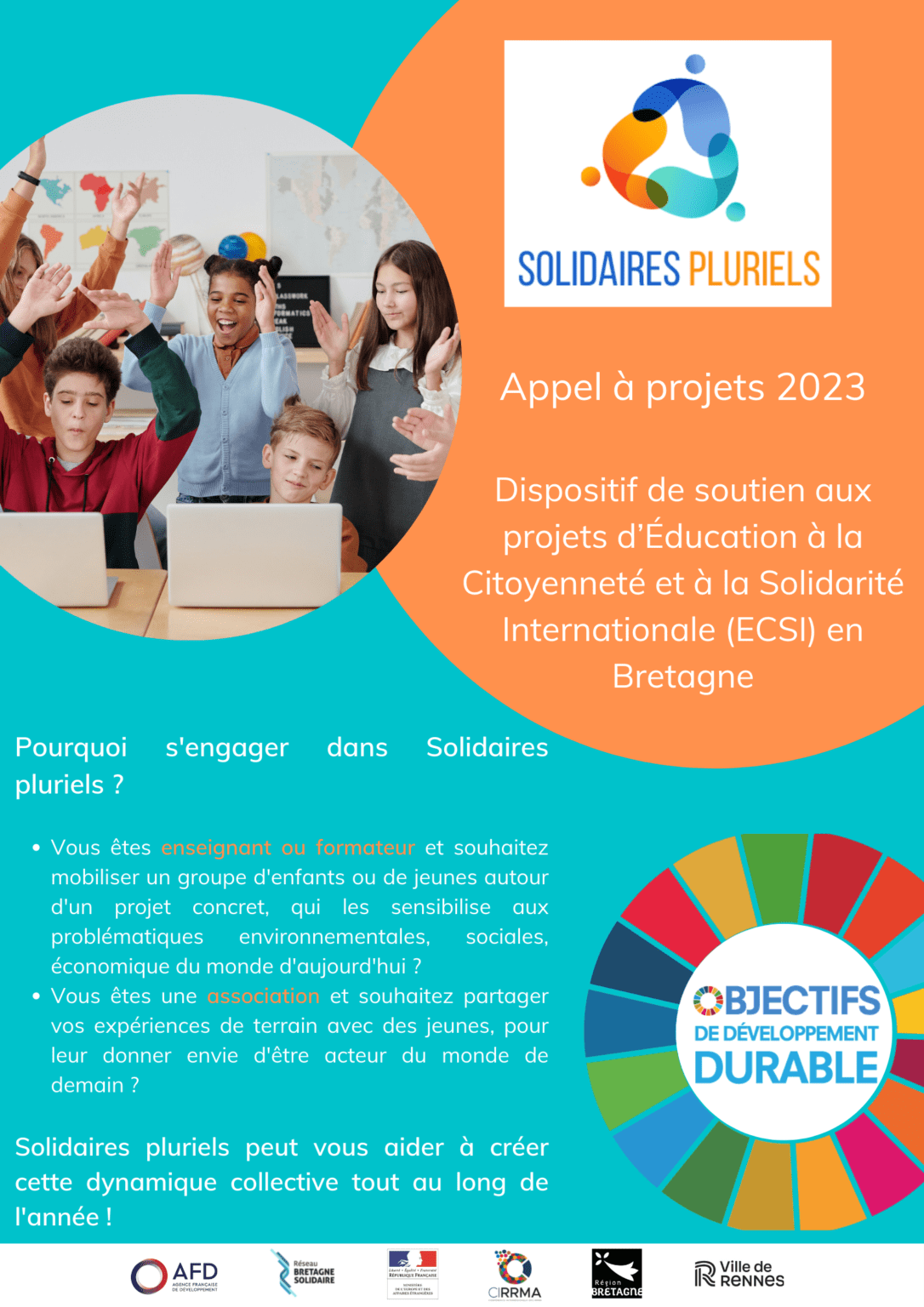 Lancement du dispositif "Solidaires pluriels" - Appel à projets 2023 - Réseau Bretagne Solidaire